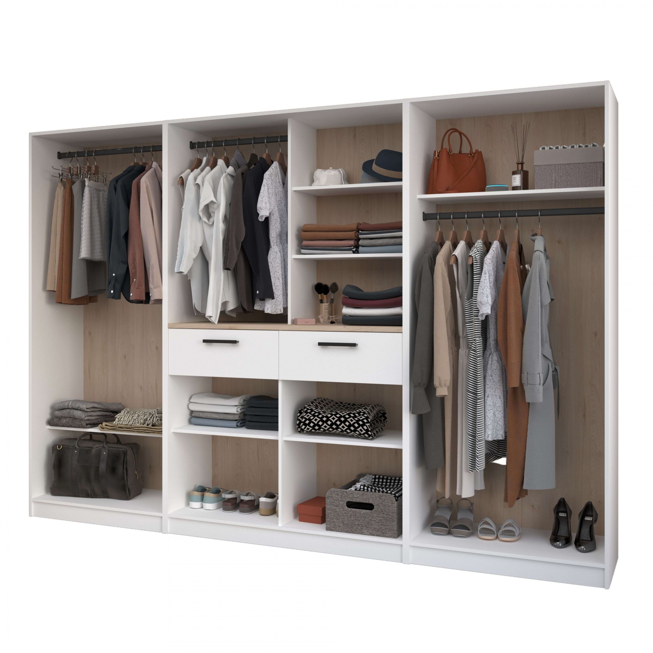 Vestidor Modular Abierto Flexa 286 cm - Miroytengo.es
